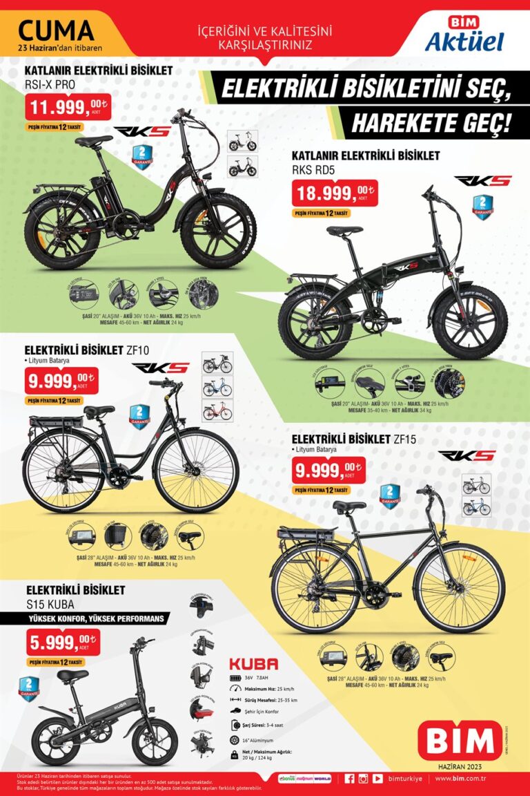 BİM’de bu hafta! Elektrikli bisiklet, Elektrikli düdüklü tencere ...